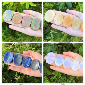 Natural Crystal Worry Stones HUGE Assortment, Choose Your Gemstone ...