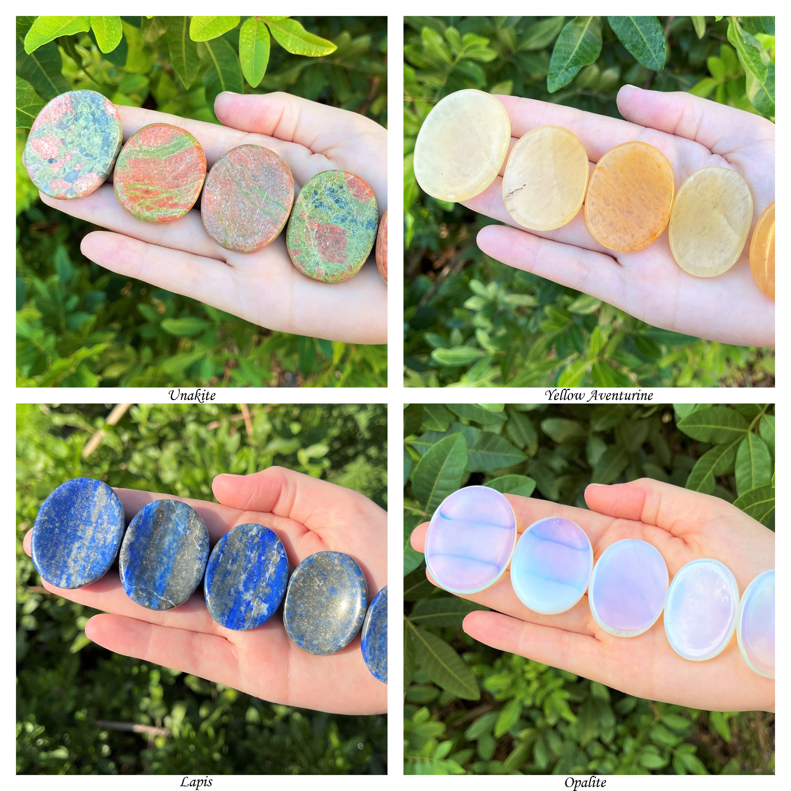 Natural Crystal Worry Stones - HUGE Assortment, Choose Your Gemstone ...