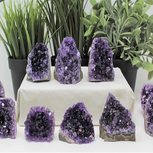Small Amethyst Cut Base Clusters, 3 - 4 Oz Crystal Geodes (uruguayan ...