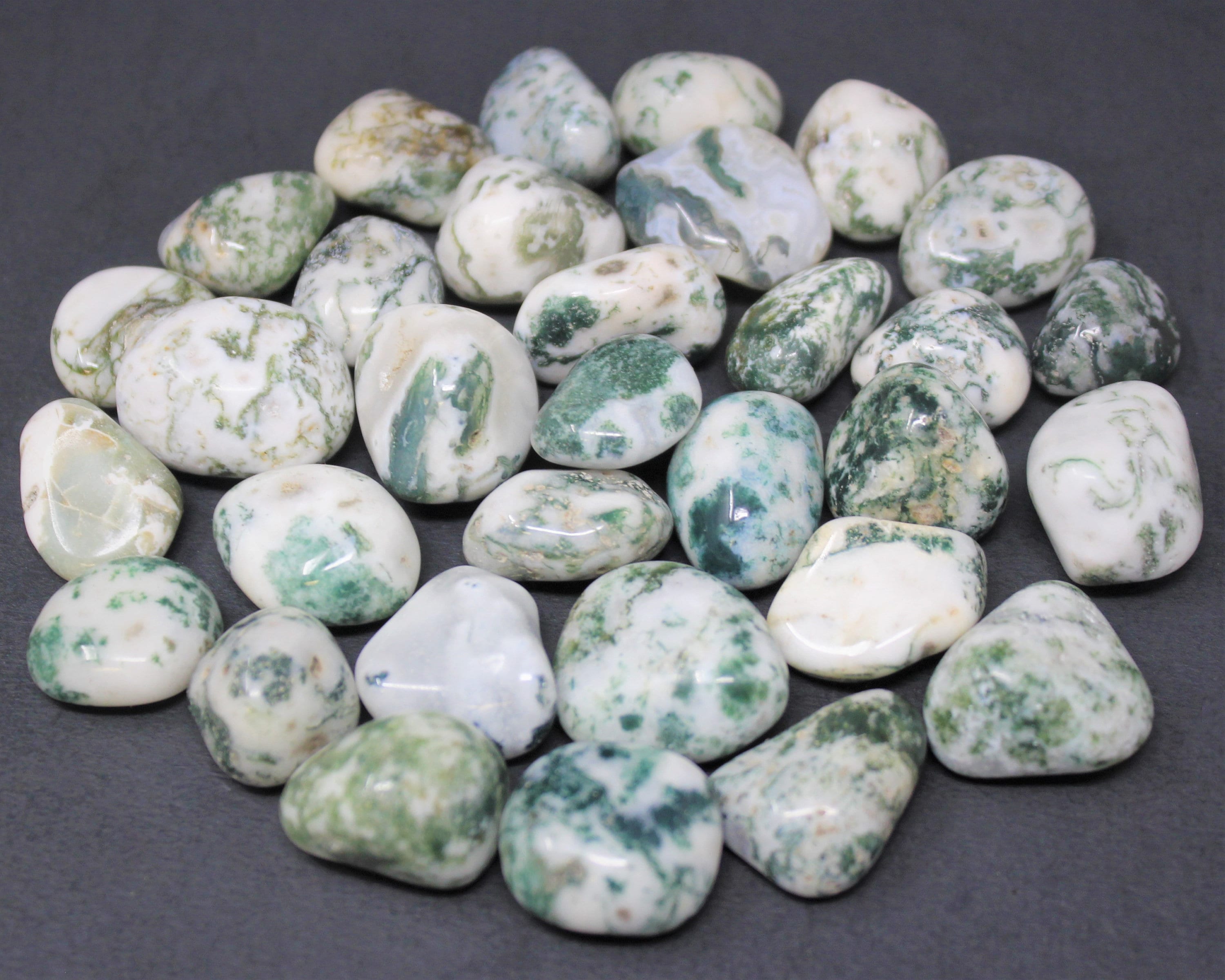 Tree Agate Tumbled Stones: Choose How Many Pieces ('A' Grade, Tumbled ...