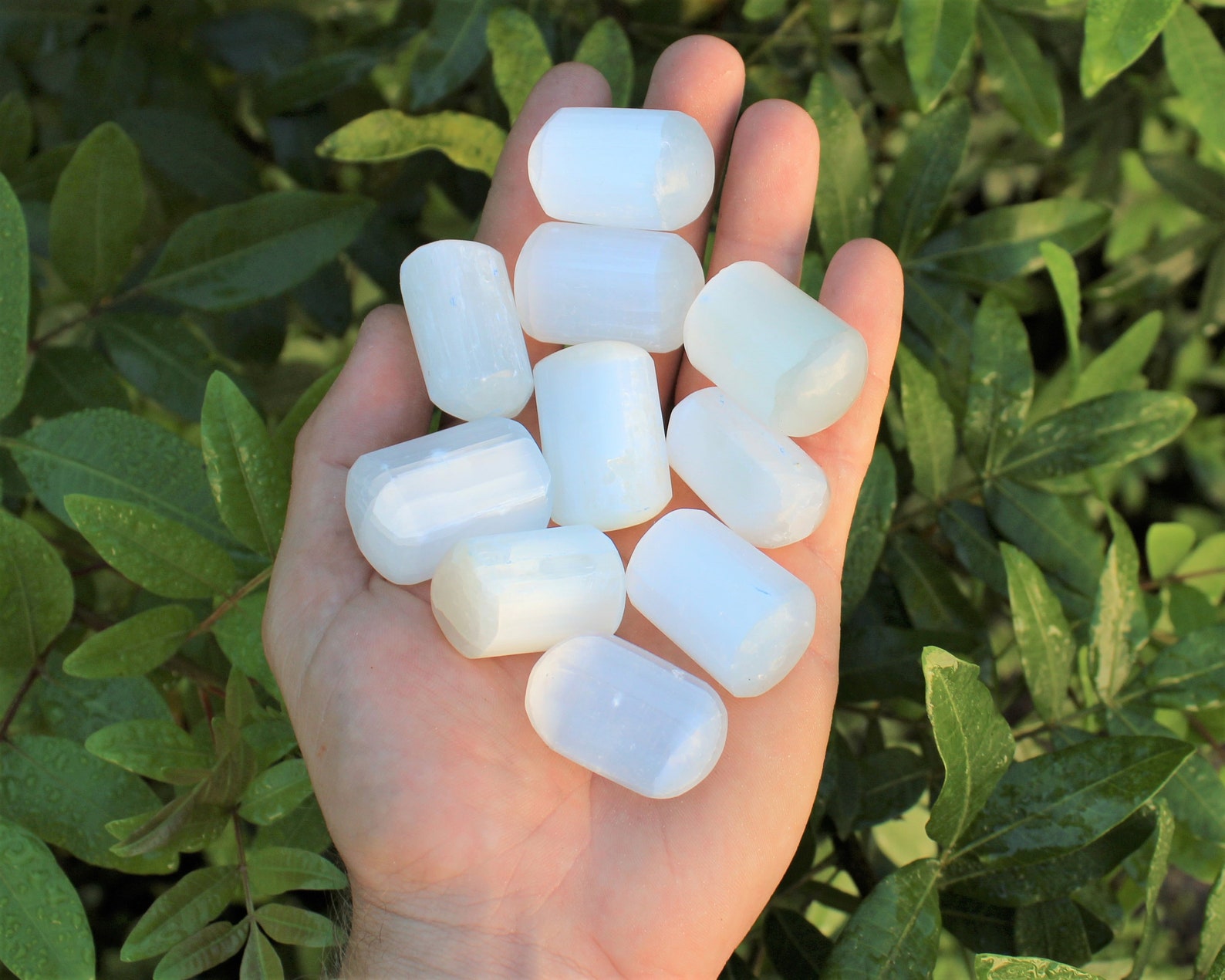Selenite Tumbled Stones: Choose How Many Pieces and Size - Etsy