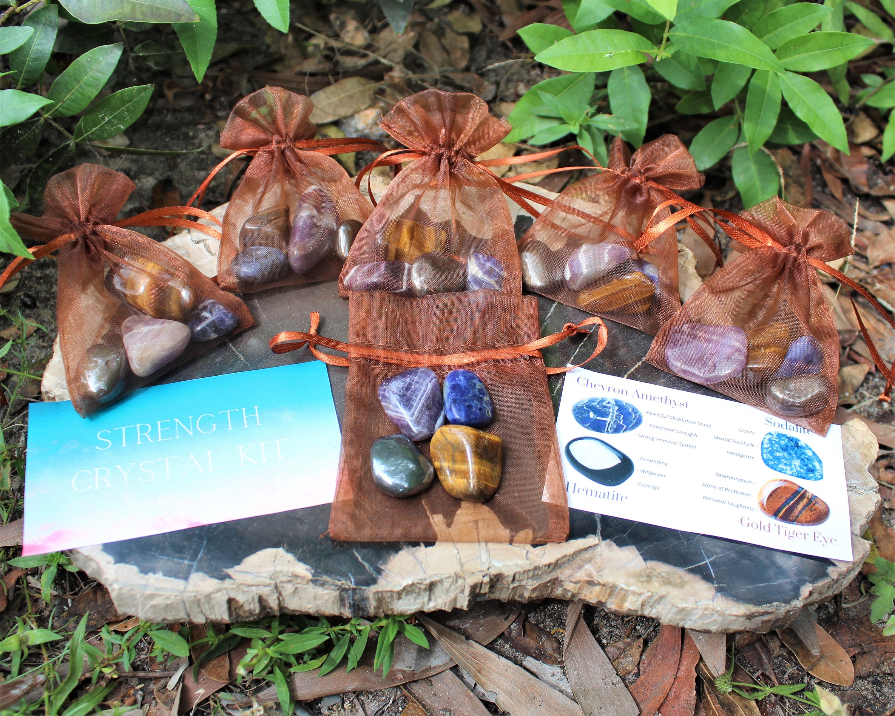 Strength Crystal Kit, 4 pcs In Organza Pouch - Most Popular Tumbled ...