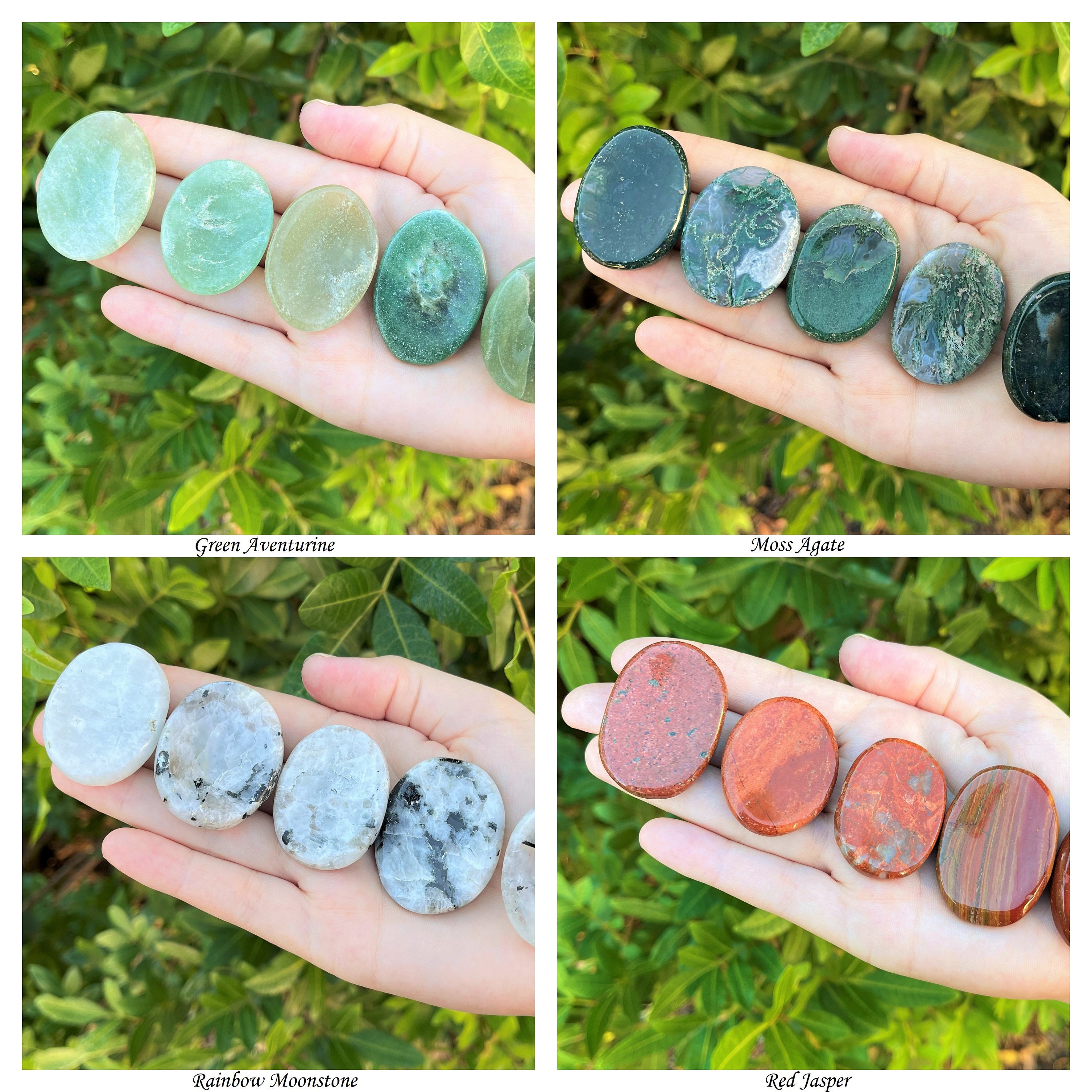 Natural Crystal Worry Stones - HUGE Assortment, Choose Your Gemstone ...