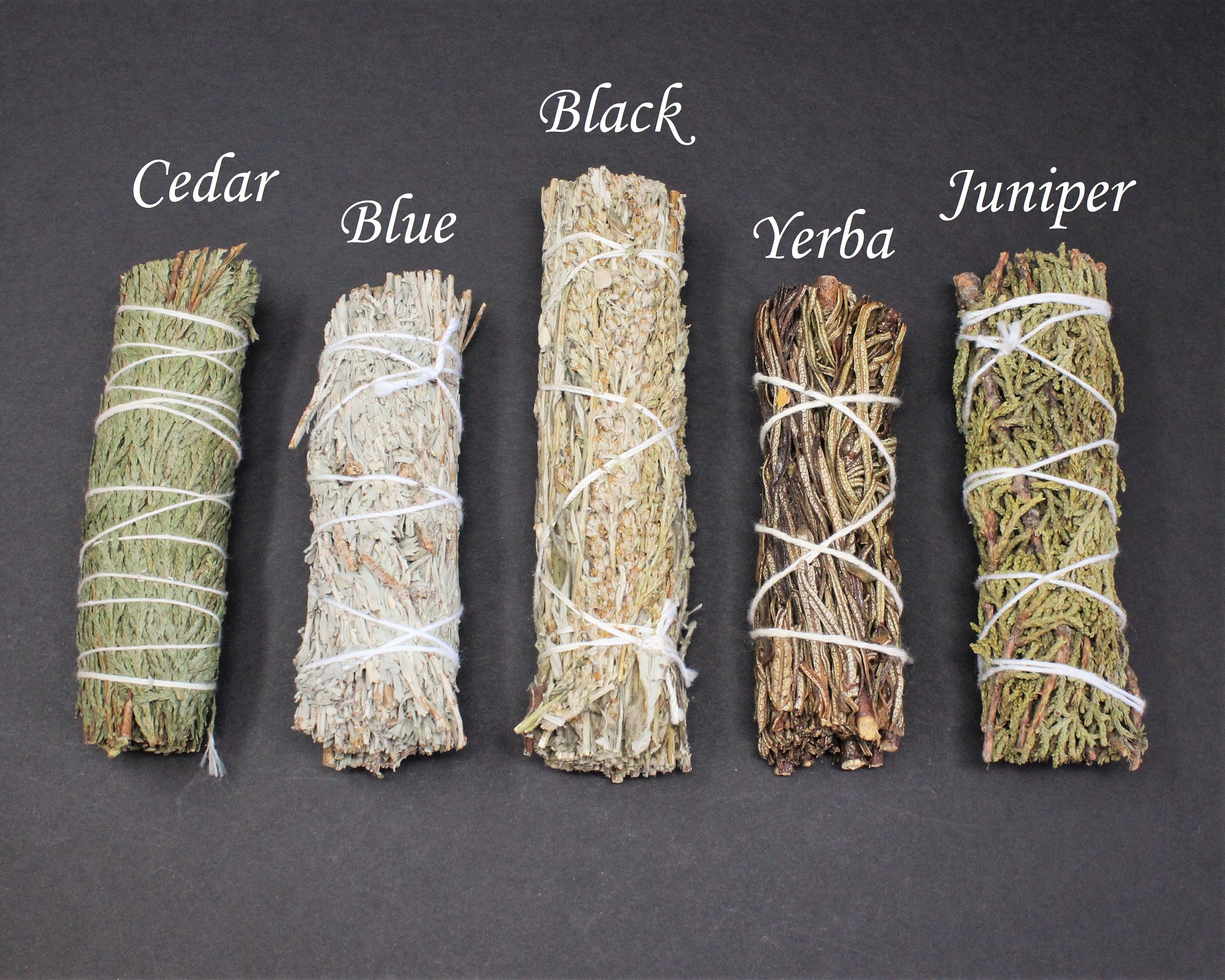 Smudge Kit 5 Stick SAMPLER - Black Sage, Blue Sage, Cedar Sage, Juniper Sage, Yerba Santa Sage ...