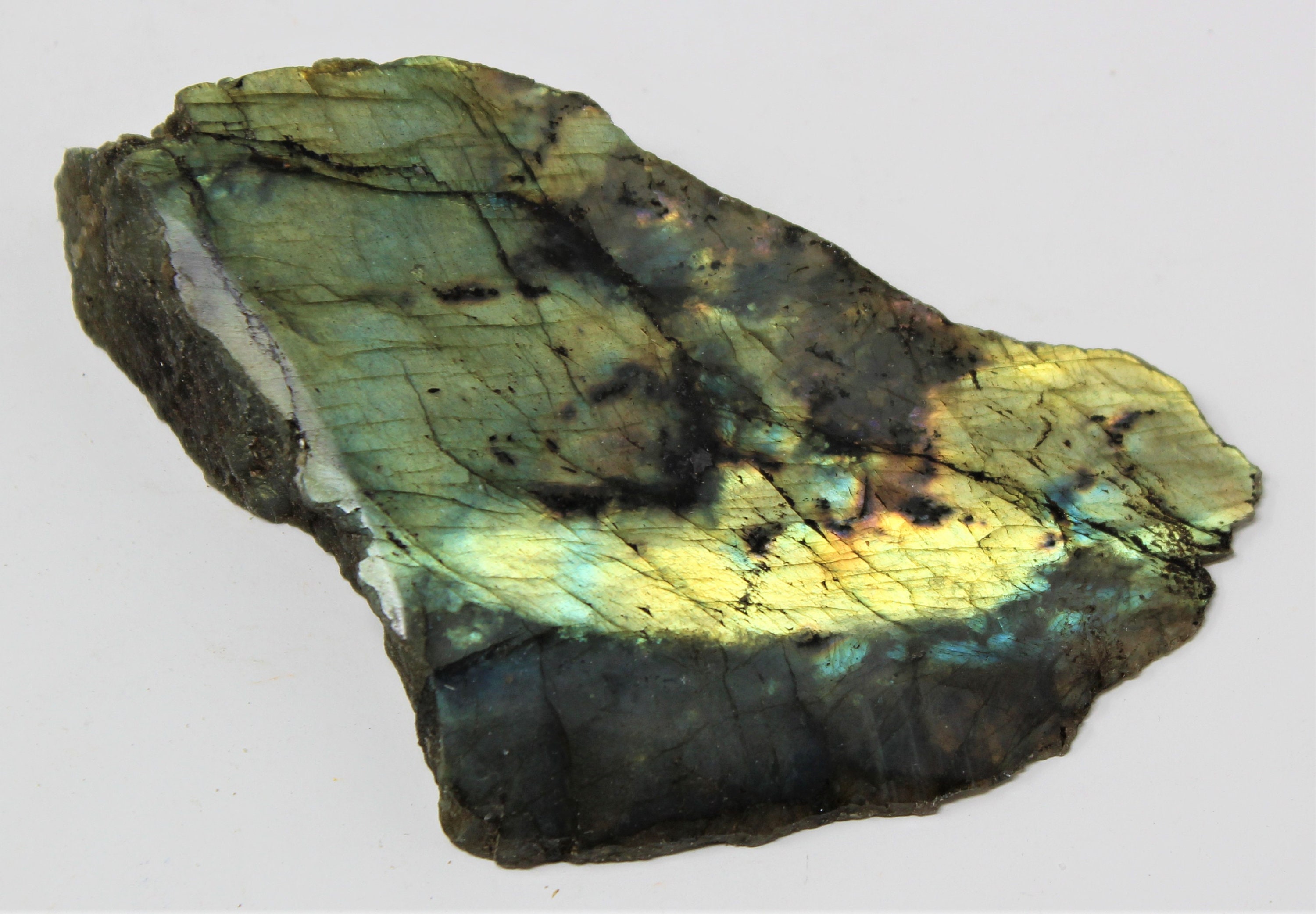 Natural Labradorite Slab: Choose Size & Amount (Display Specimen, Raw ...