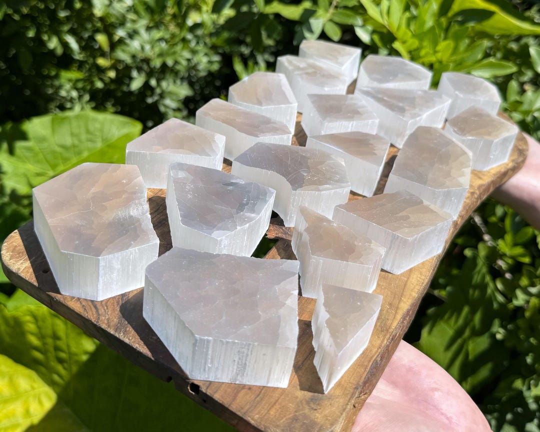 Satin Spar TV Rock Chunks, Natural Selenite Television Stones - Choose ...