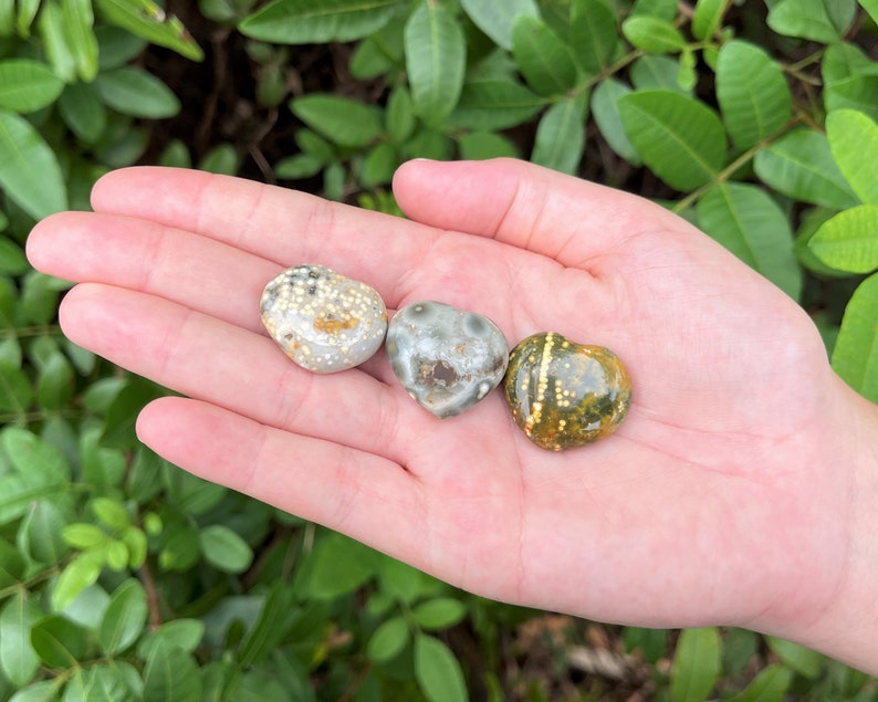 Ocean Jasper Crystal Hearts, 0.75 - 1" Choose How Many (polished Sea ...