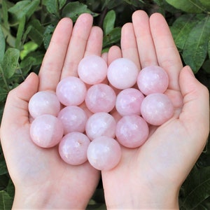 Rose Quartz Crystal Sphere + Display Stand - Choose Size! ('AAA' Grade ...