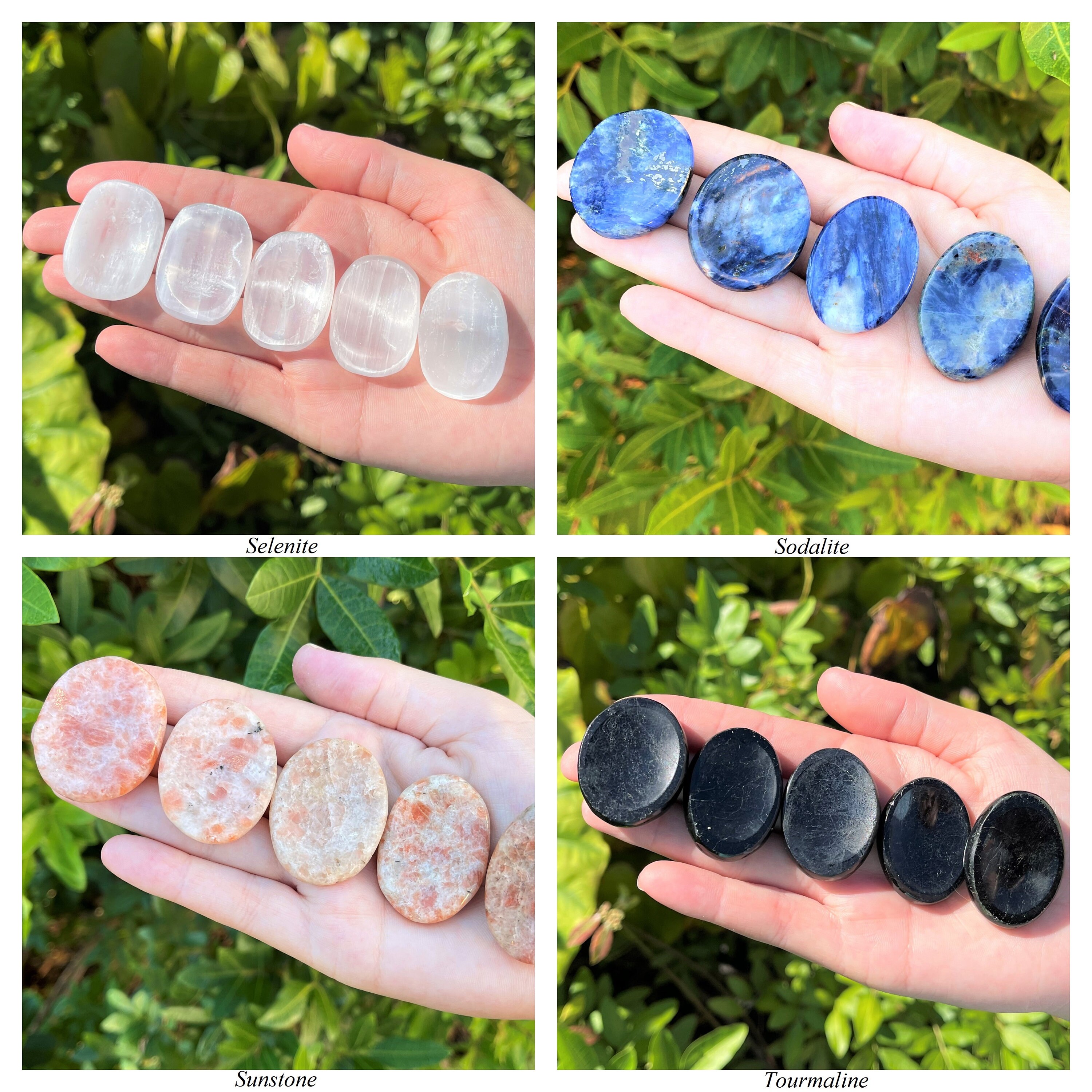 Natural Crystal Worry Stones - HUGE Assortment, Choose Your Gemstone ...