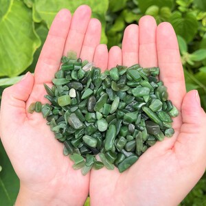 Jade Nephrite Semi Tumbled Gemstone Mini Chips 5 - 25 Mm: Choose Ounces ...