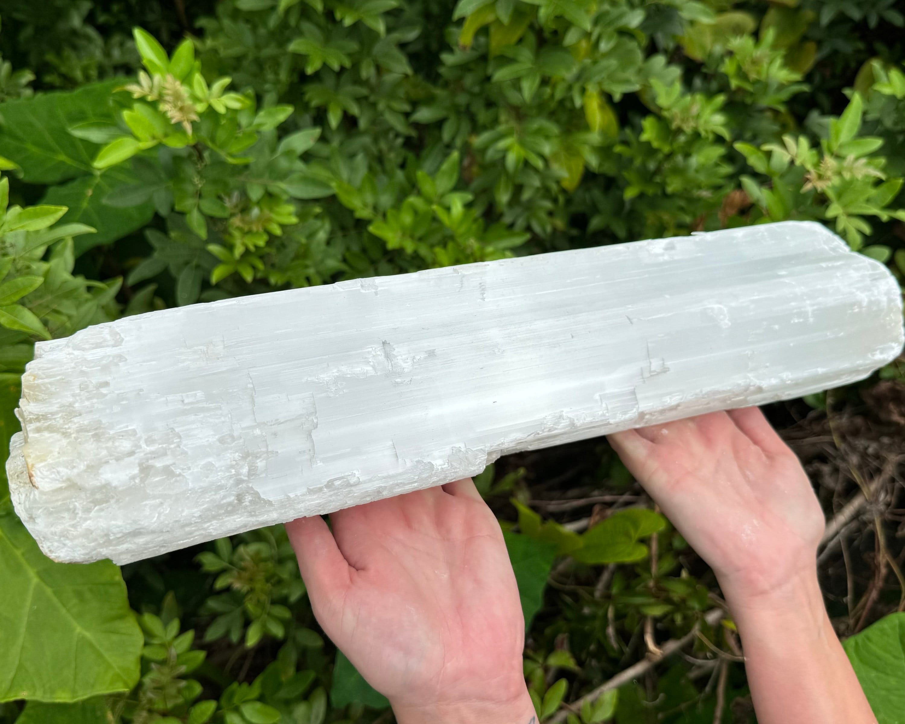 MASSIVE Selenite Logs, Natural White Selenite Crystals - Choose Size ...