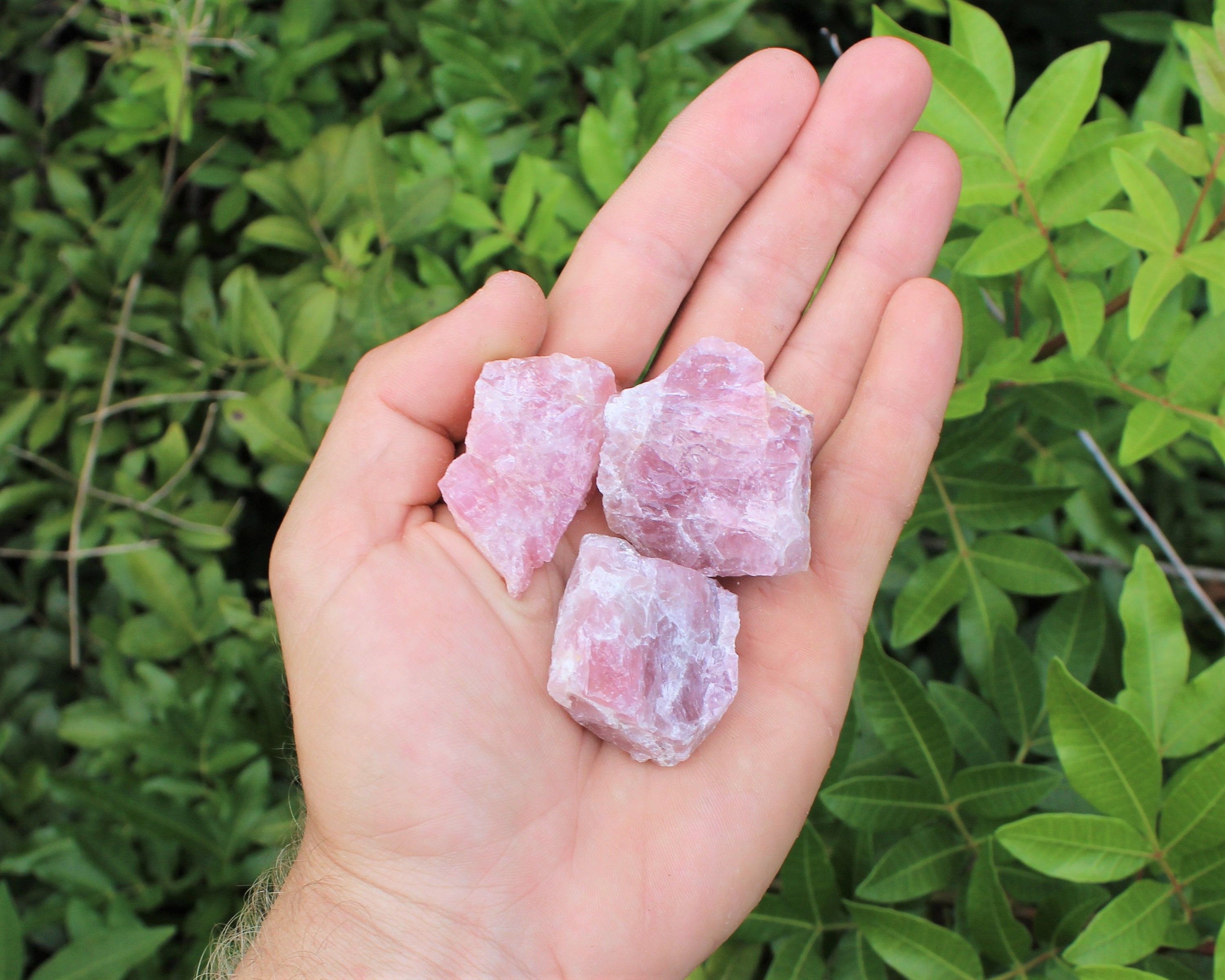 Madagascar Rose Quartz Rough Natural Stones: Choose 4 oz, 8 oz, 1 lb, 2 ...