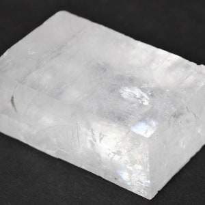Optical Calcite Polished Crystal, Beautiful Parallelepiped Shaped ...