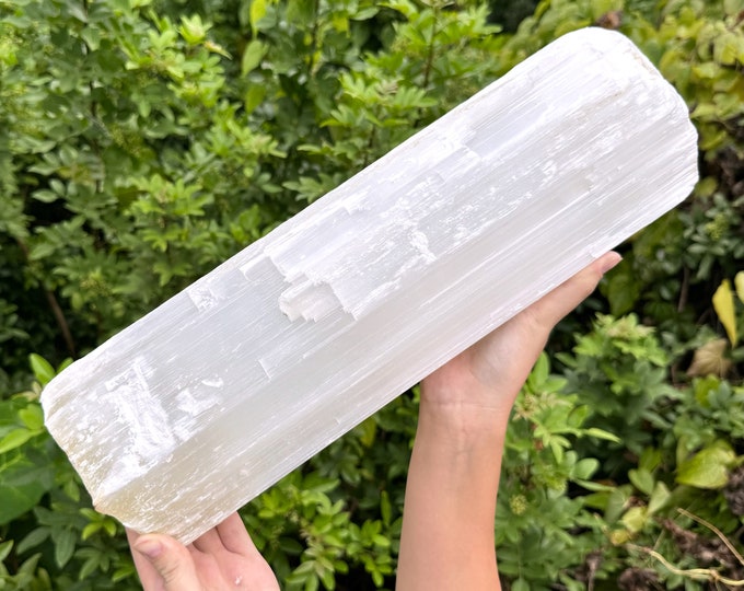 Rare Size Raw Cut Extra Large Selenite Crystal Fireplace Log-one Each ...