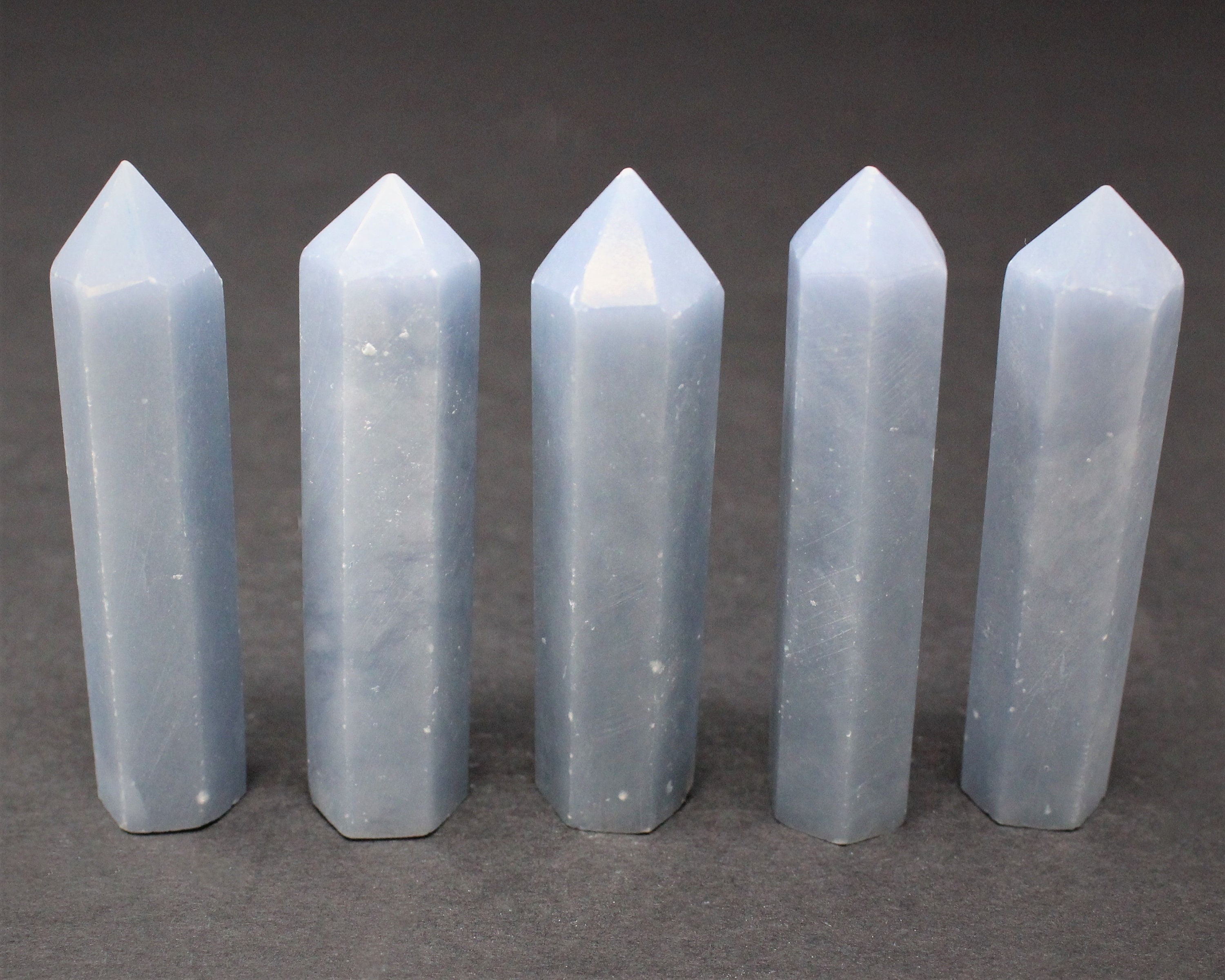 Angelite Crystal Hexagonal Point, 1.75 - 2.25 (Generator Reiki Massage ...