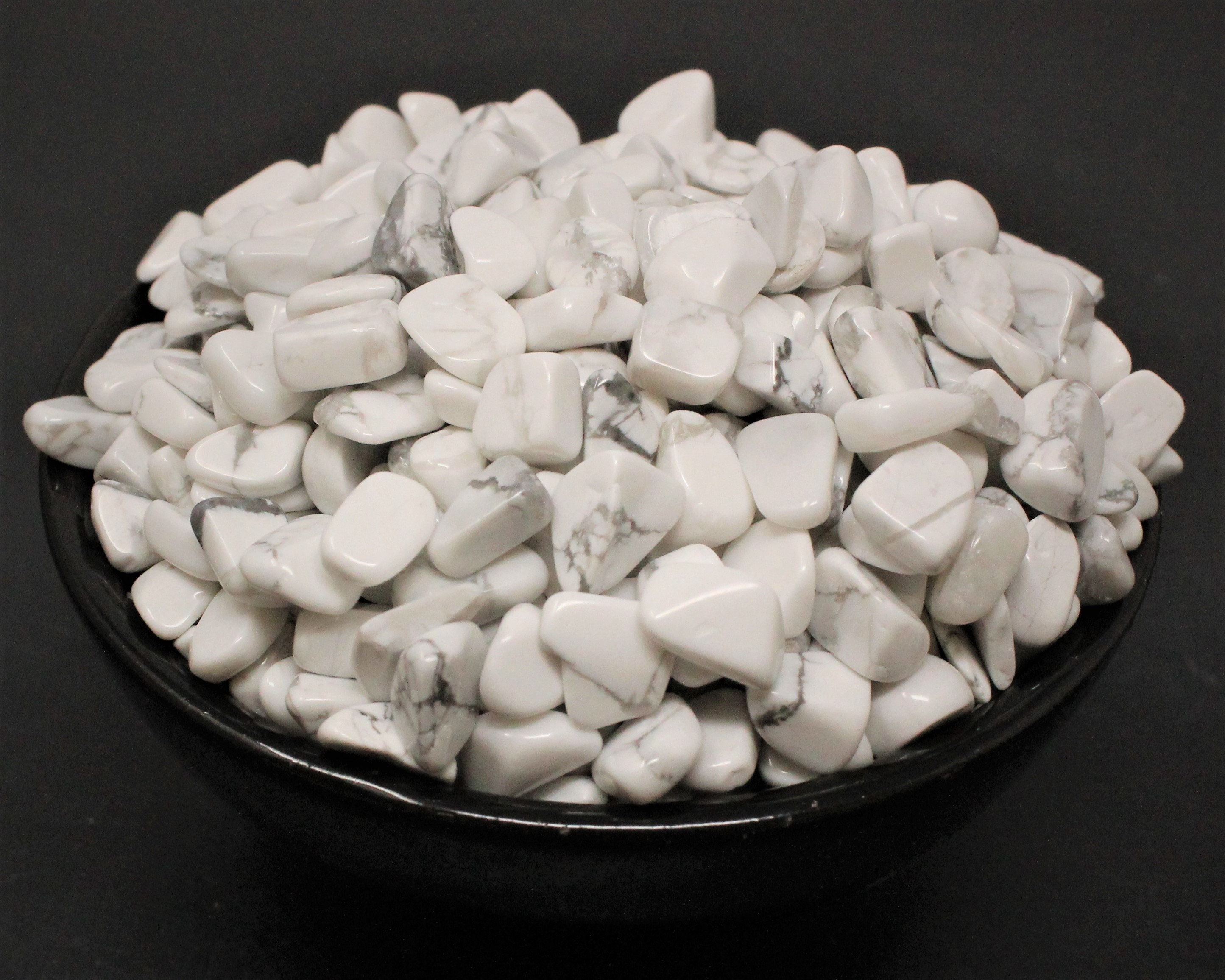 White Howlite Semi Tumbled Gemstone Mini Chips 5 - 8 mm: Choose Ounces ...