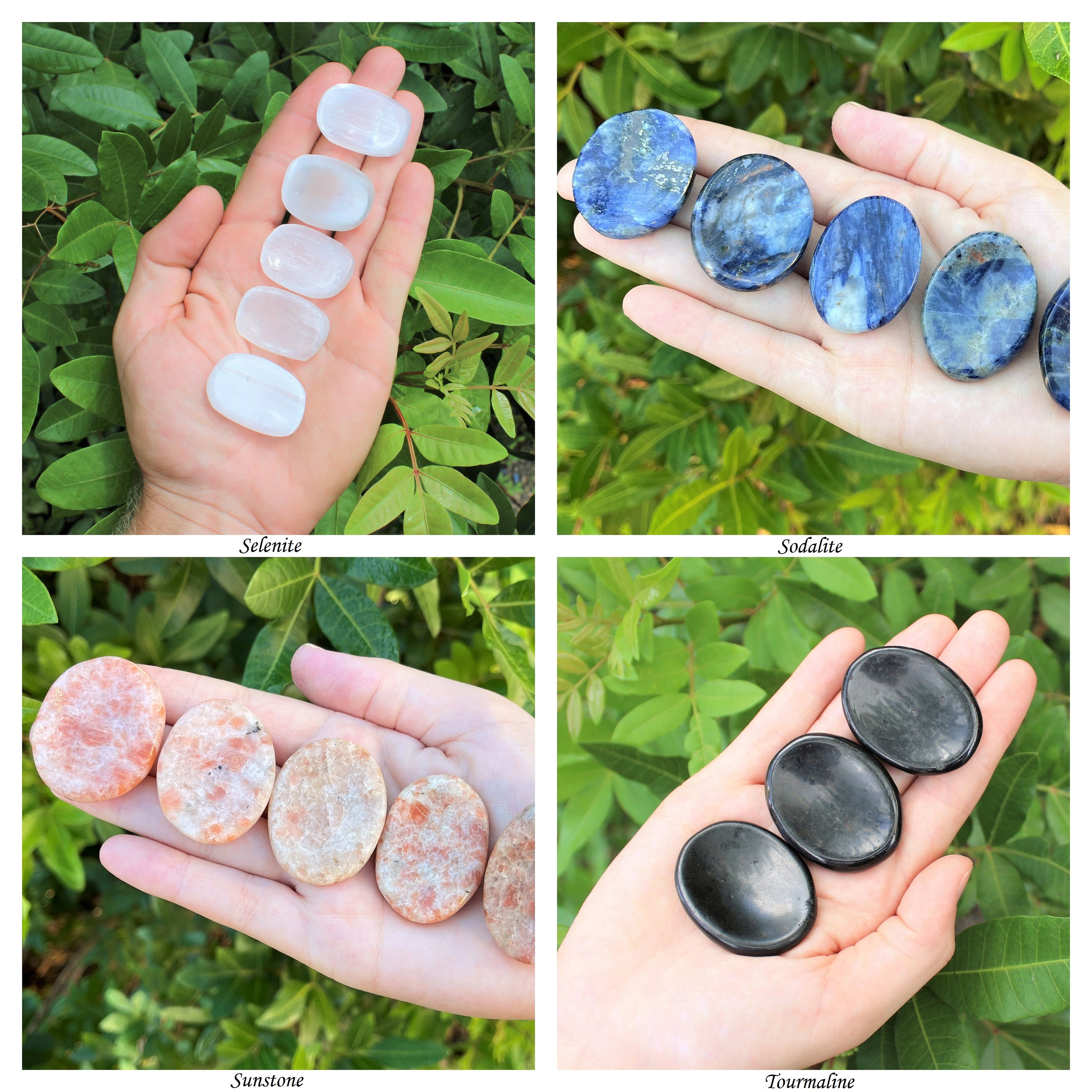 Natural Crystal Worry Stones - HUGE Assortment, Choose Your Gemstone ...