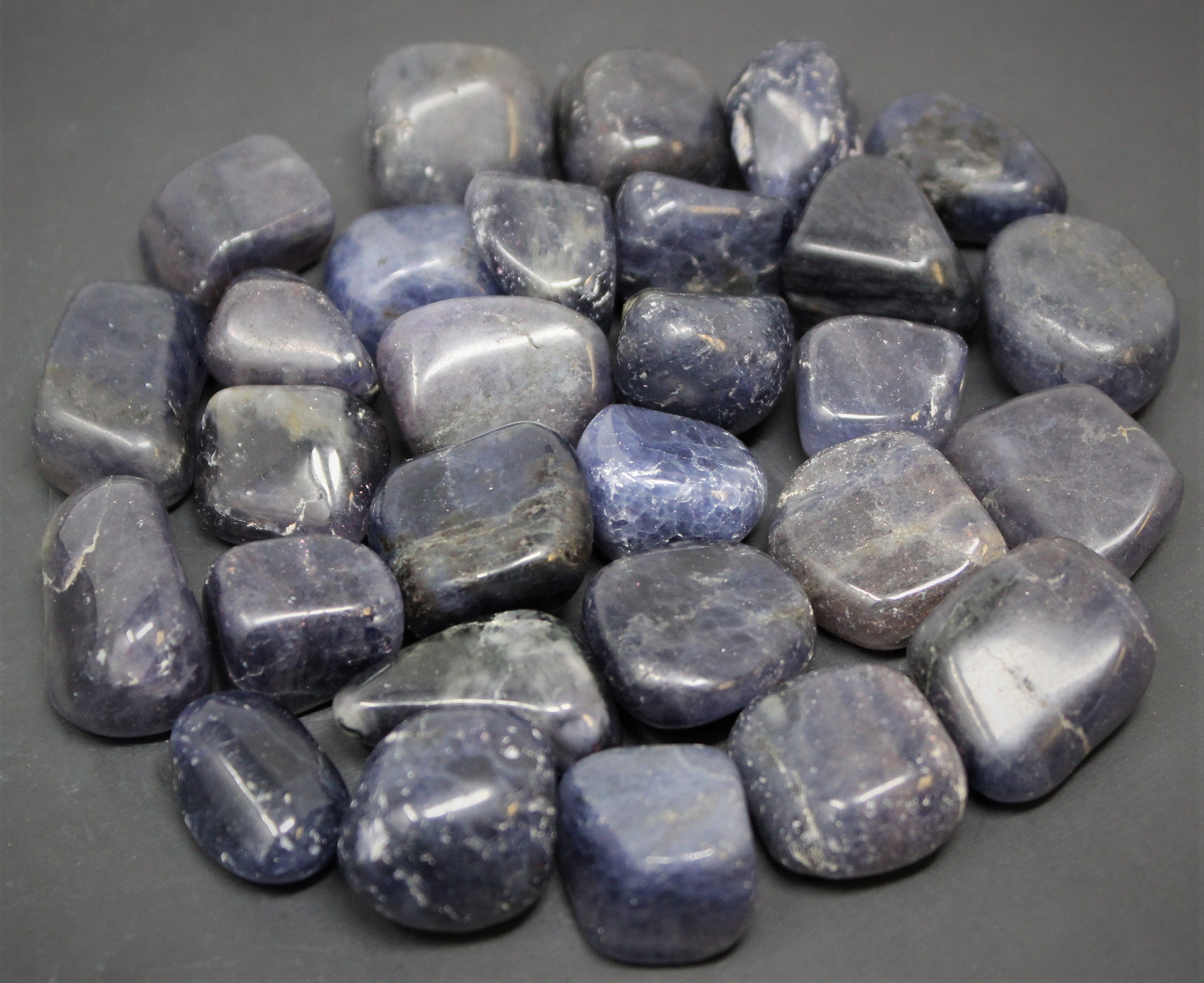 Iolite Tumbled Stones: Choose How Many Pieces ('A' Grade, Tumbled ...