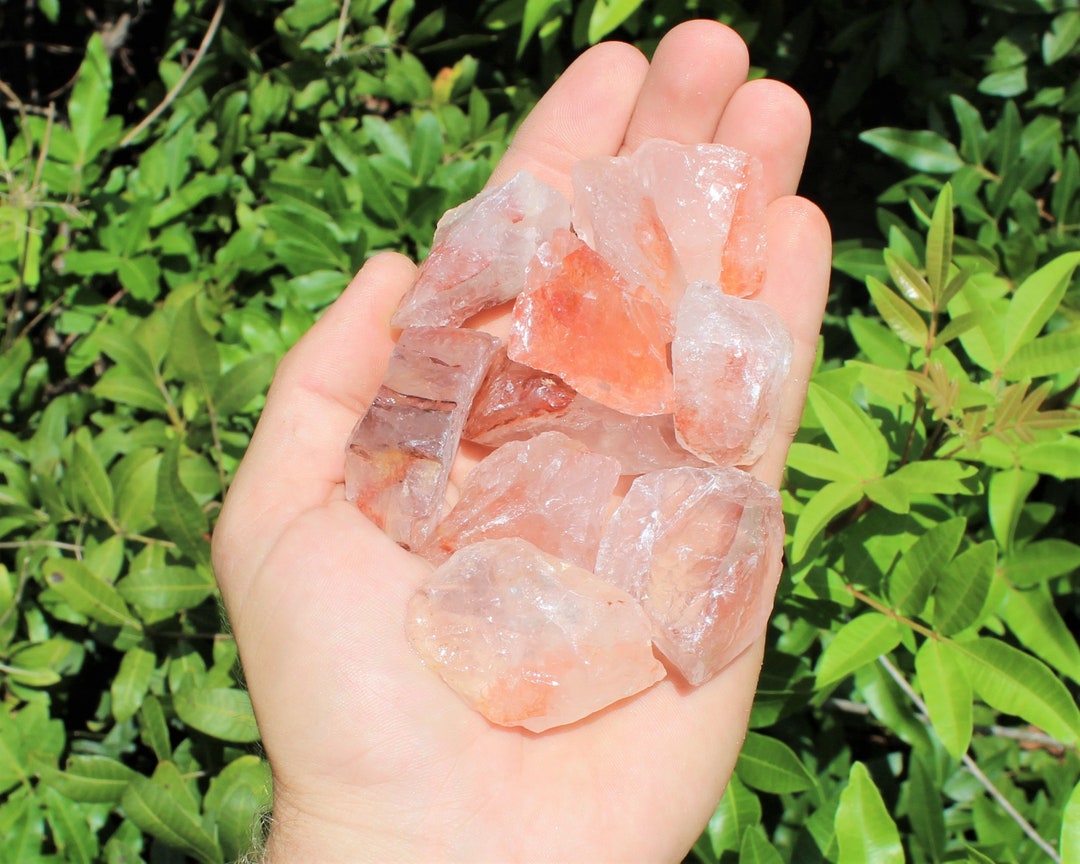 Rough Natural Fire Quartz Stones: Choose How Many Pieces (premium ...