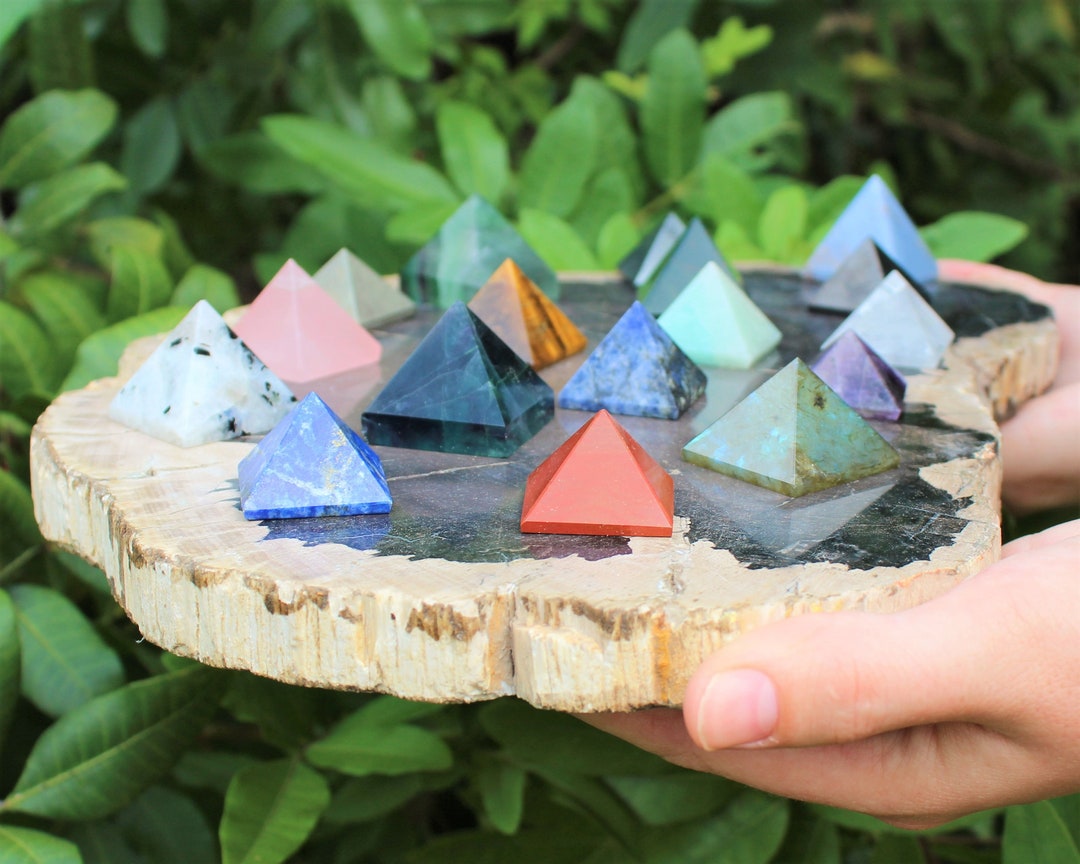 Crystal Gemstone Pyramid Small 1 1.25 Choose - Etsy