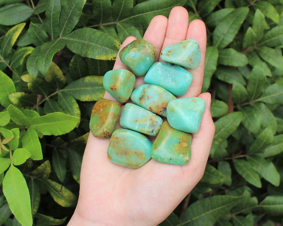 Chrysoprase Tumbled Stones: Choose How Many Pieces premium Quality 'A ...
