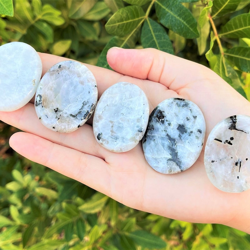 Moonstone Palm Stone - Etsy