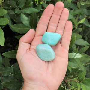 LARGE Amazonite Tumbled Stones, 1 - 2": Choose Ounces or Lb Bulk ...