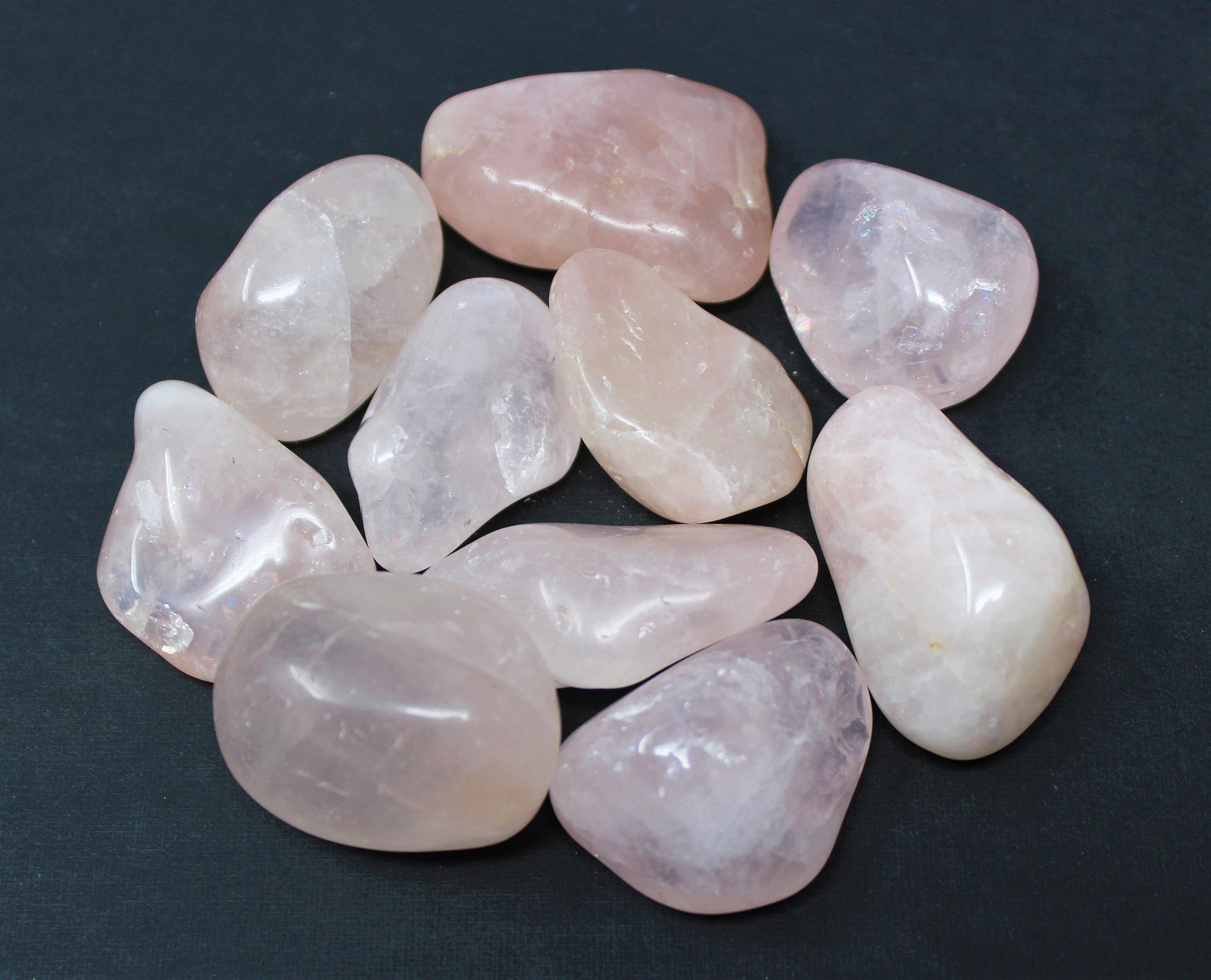 Rose Quartz Rough Natural Tumbled Stones Set