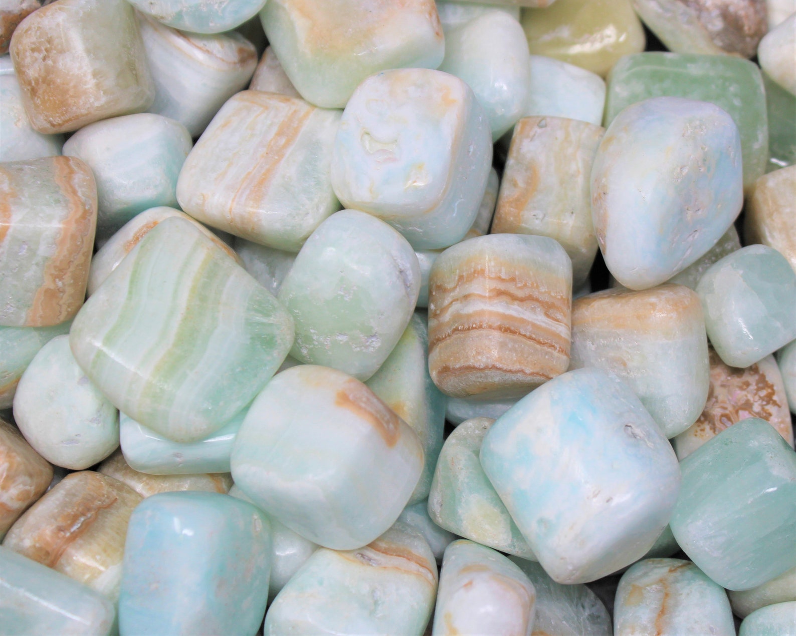 Caribbean Calcite Tumbled Stones: Choose How Many Pieces ('A' Grade) - Etsy