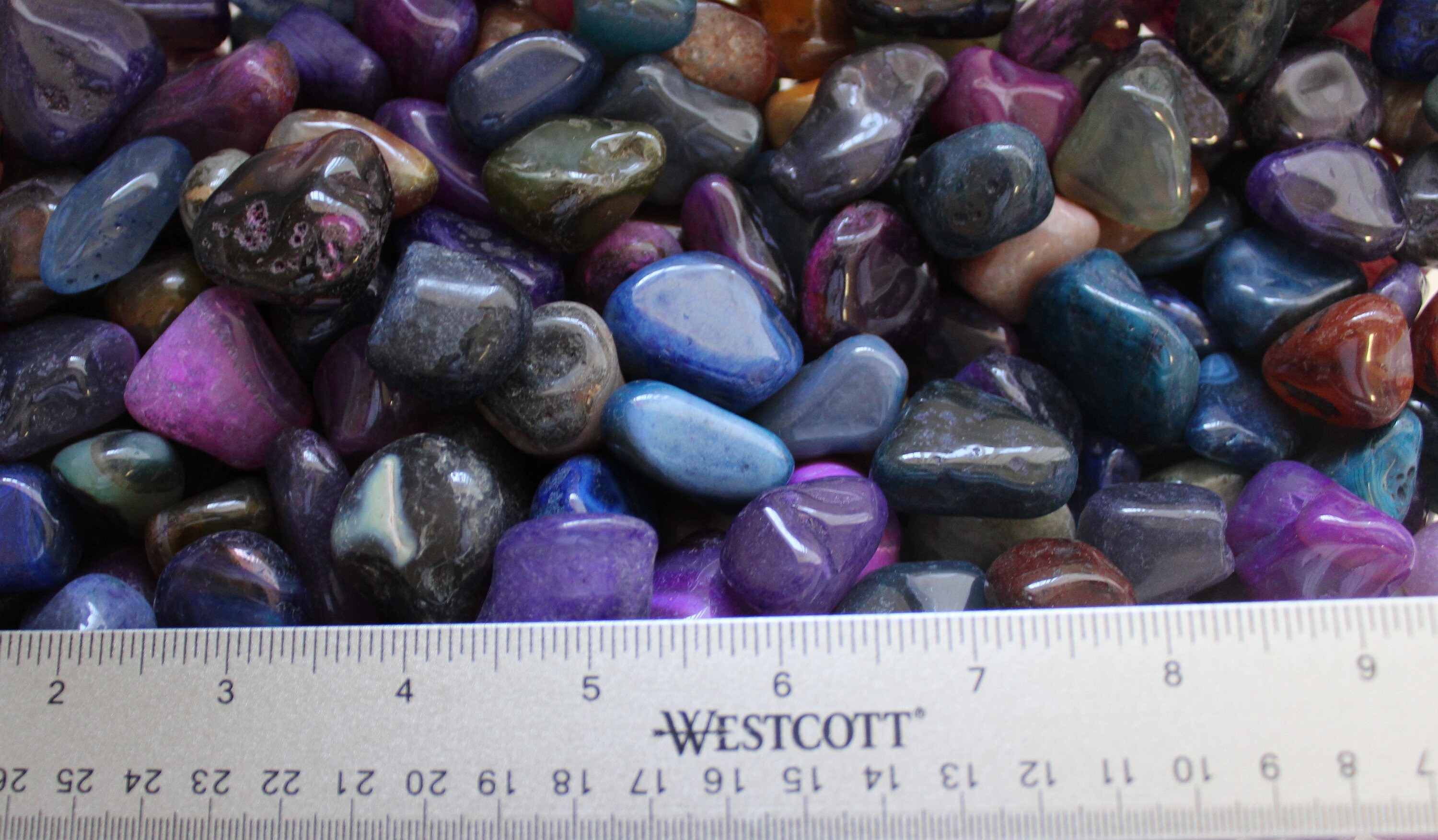 Assorted Large Dyed Bright Tumbled Agate Gemstones: Choose 4 oz, 8 oz ...