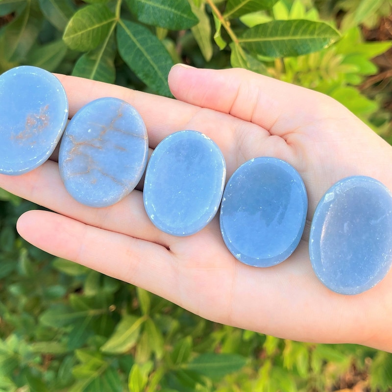 Angelite Stone - Etsy