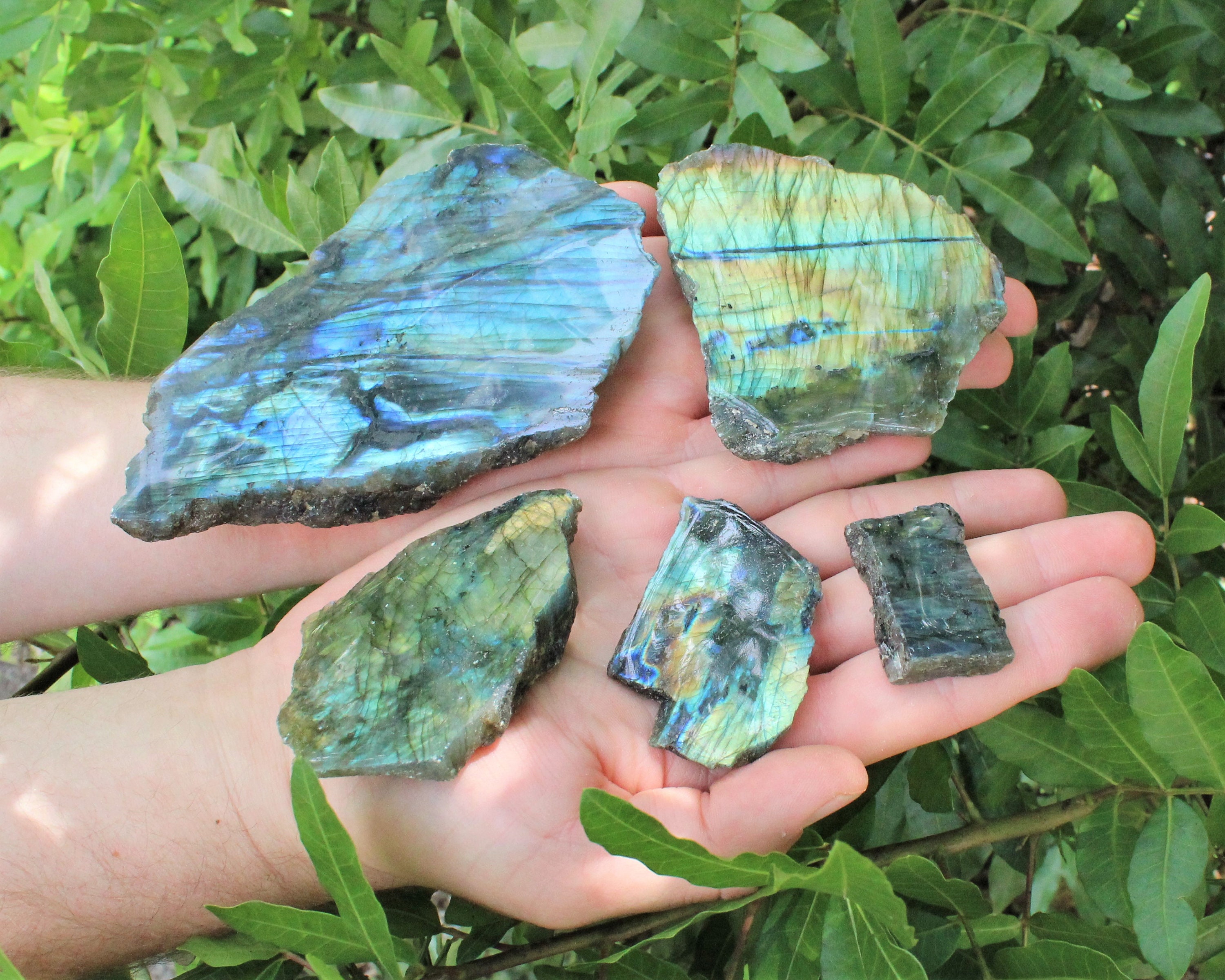 Natural Labradorite Slab: 1 - 6 Pick A Size! ('A' Grade Display ...