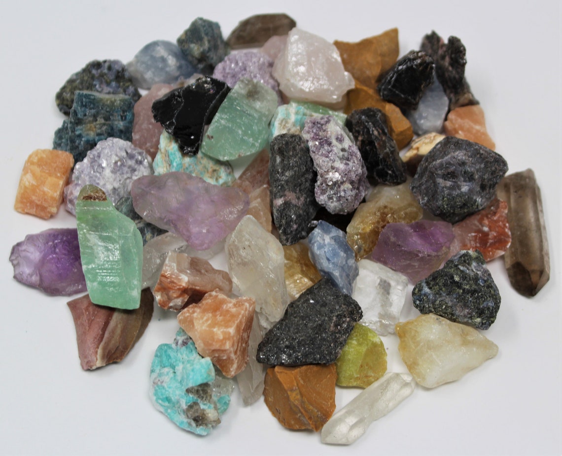 MINIATURE Crafters Collection Box: Gems Crystals Natural Raw - Etsy