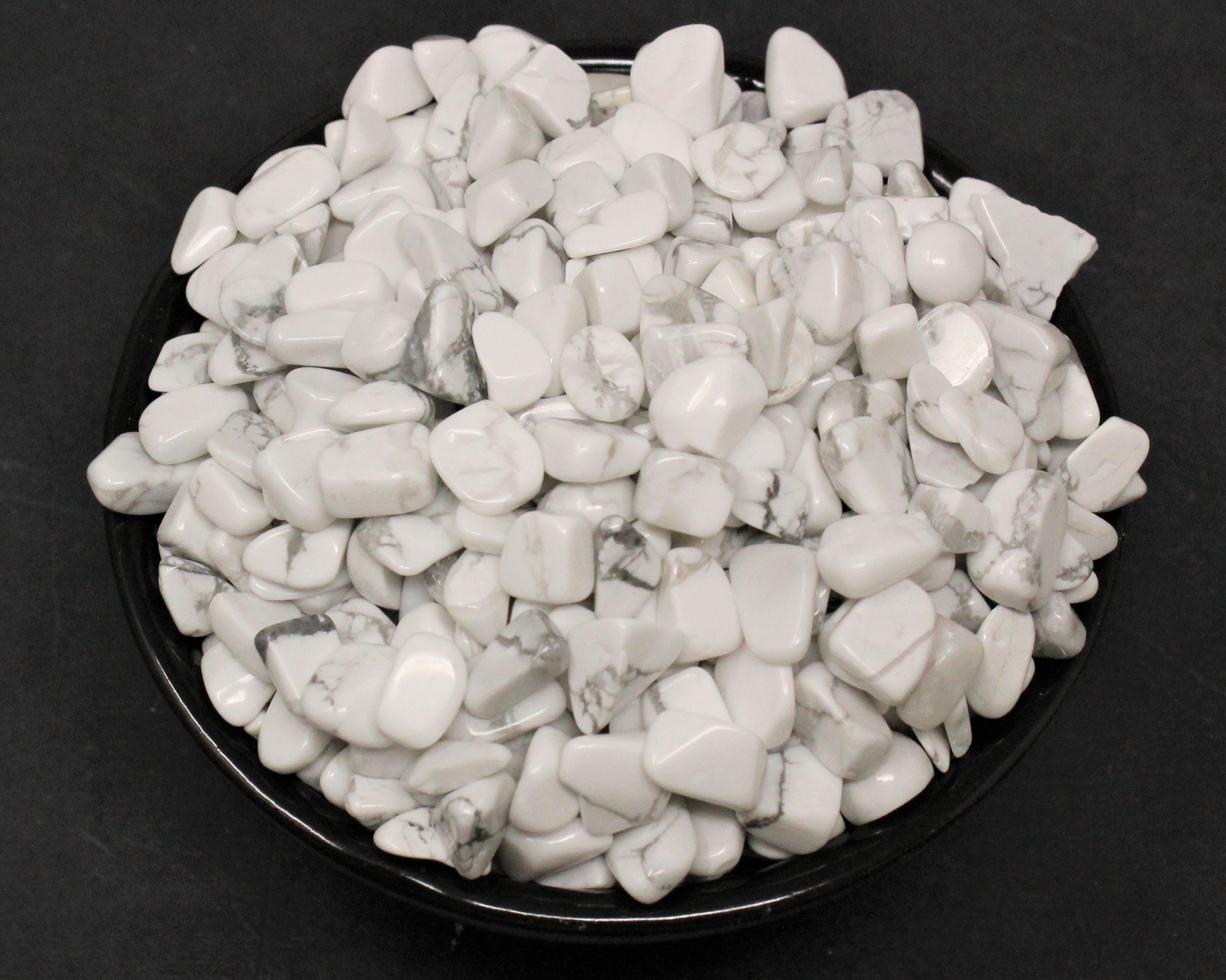 White Howlite Semi Tumbled Gemstone Mini Chips 5 - 8 mm: Choose Ounces ...