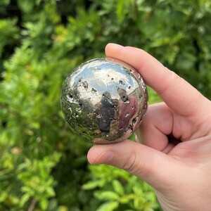 Pyrite Crystal Sphere With Stand, Large 1.5 - 2" ('AAA' Grade Polished ...