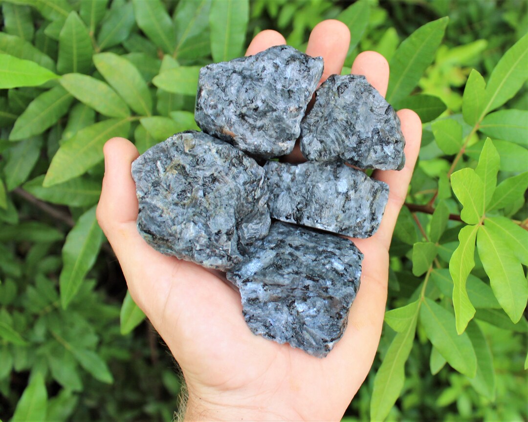 LARGE Raw Larvikite Premium Grade Stones, 2" - 3": Choose How Many ...