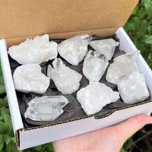 Clear Quartz Crystal Cluster Gift Box: 8 - 12 Piece ('A' Grade Natural ...