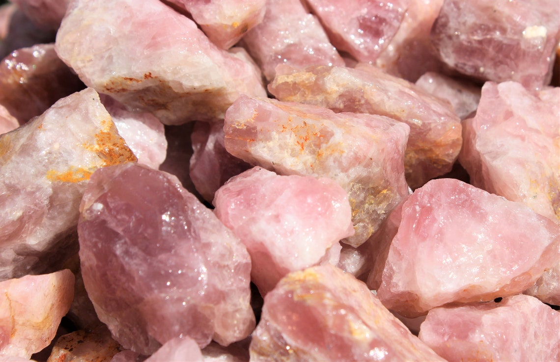 Madagascar Rose Quartz Rough Natural Stones: Choose 4 oz 8 | Etsy