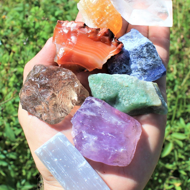 7 Large Chakra Stones - Etsy