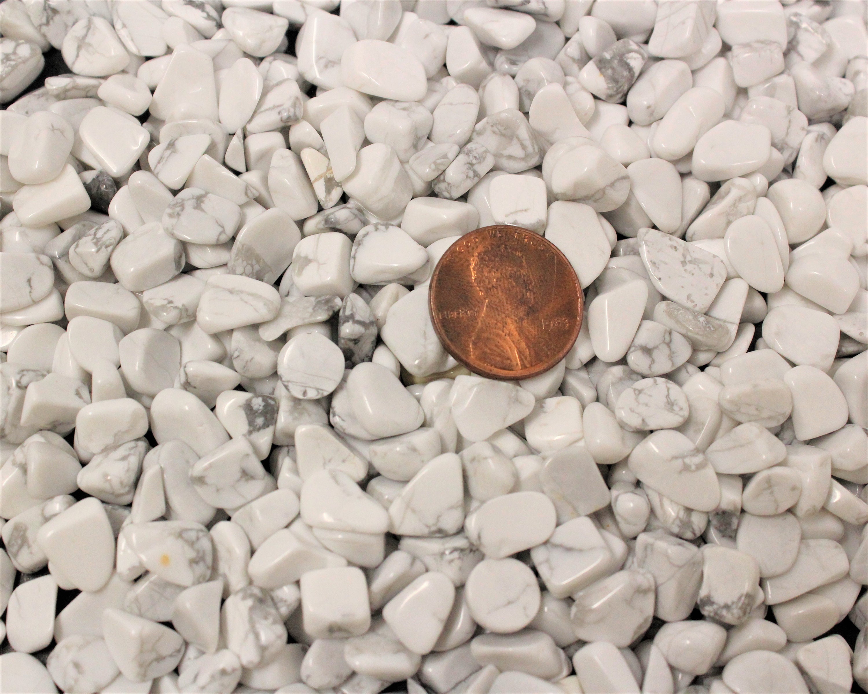 White Howlite Semi Tumbled Gemstone Mini Chips 5 - 8 mm: Choose Ounces ...