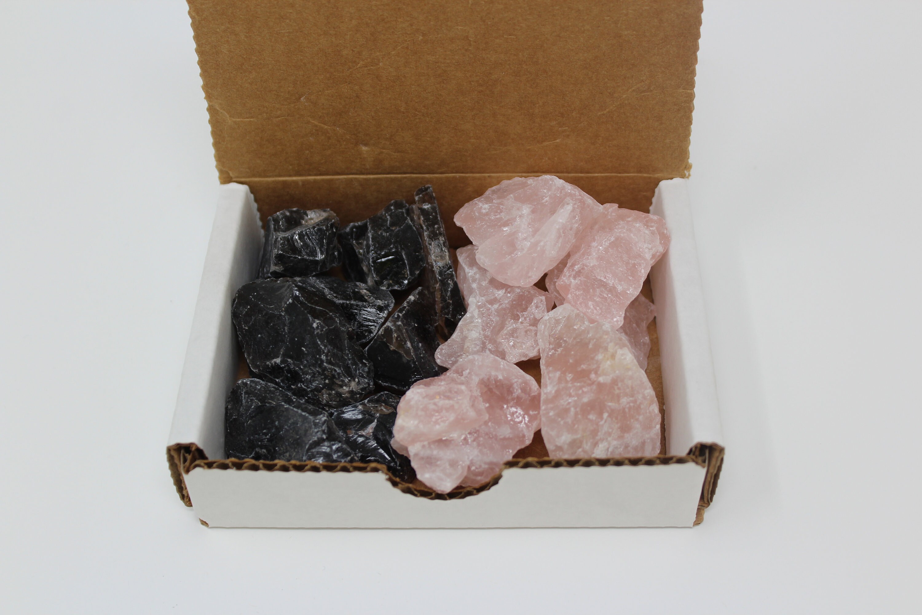 Natural Rough Smoky & Rose Quartz Gemstone Rock Collection 1/2 lb Lot ...