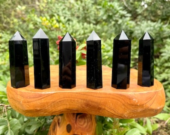 Obsidian Crystal Tower, Crystal Obelisk, 3 to 4 Inches Crystal Tower ...