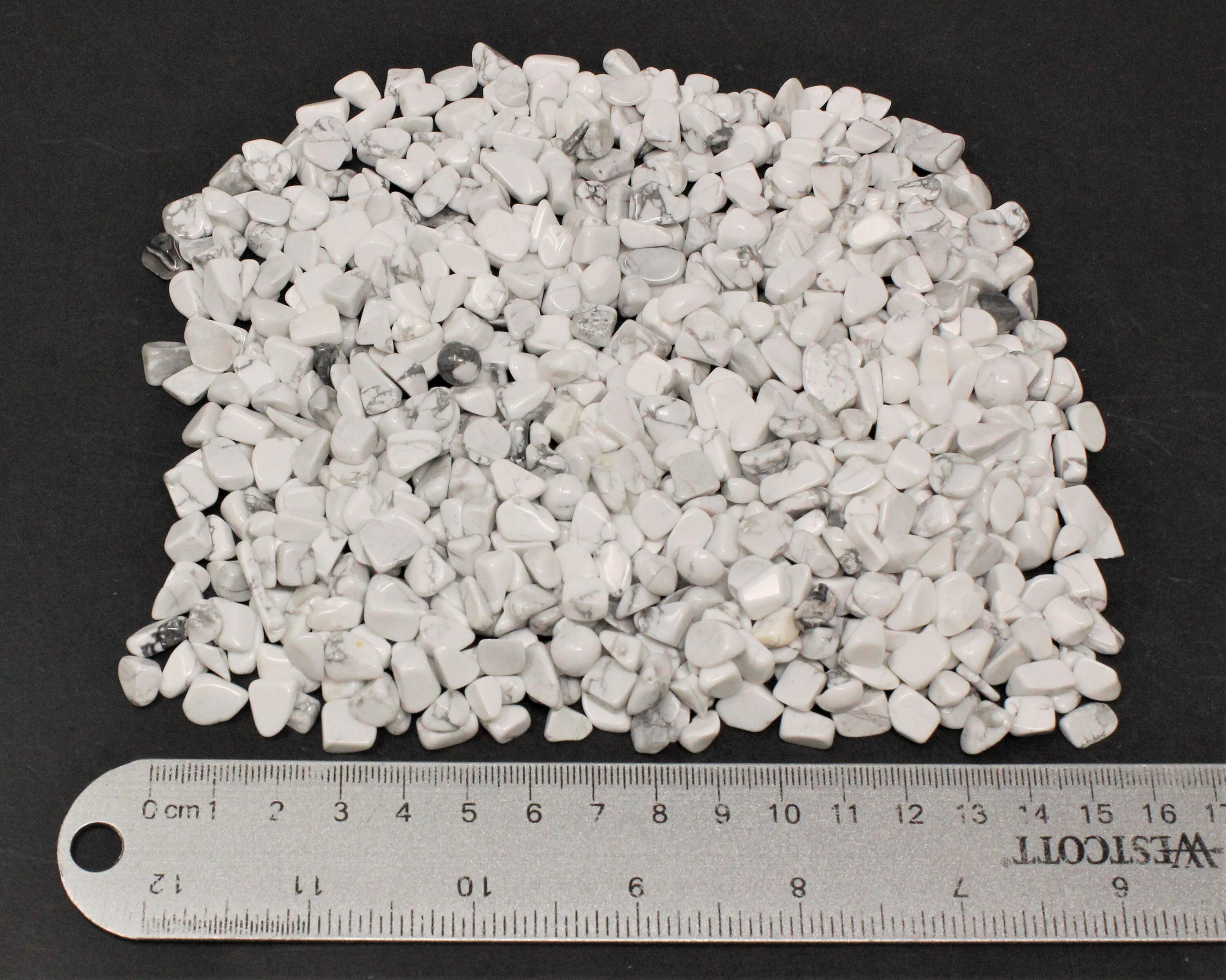 White Howlite Semi Tumbled Gemstone Mini Chips 5 - 8 mm: Choose Ounces ...