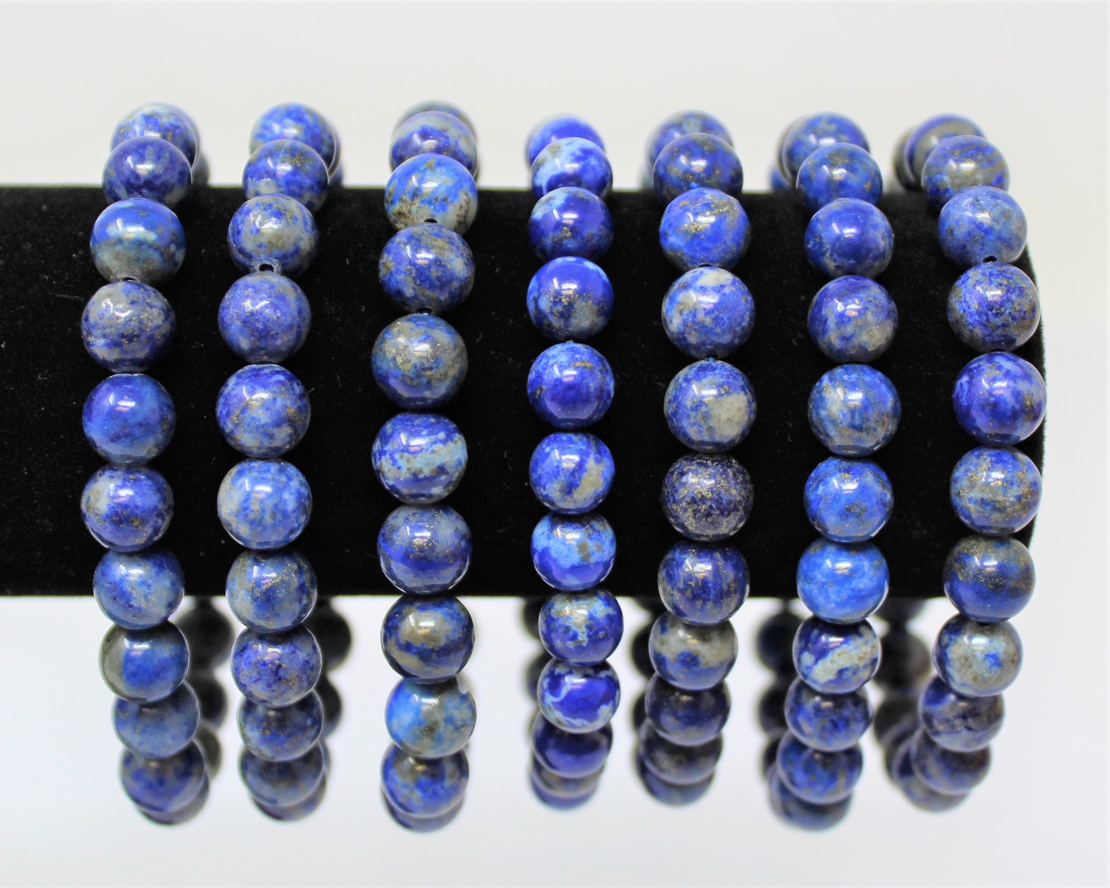 Lapis Bead Bracelet: 8 Mm Round Crystals lapis Lazuli - Etsy