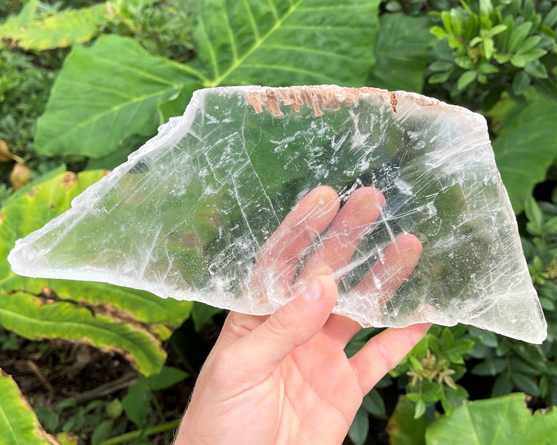 JUMBO Natural Selenite Slabs Stunning Raw Selenite Slices - Etsy