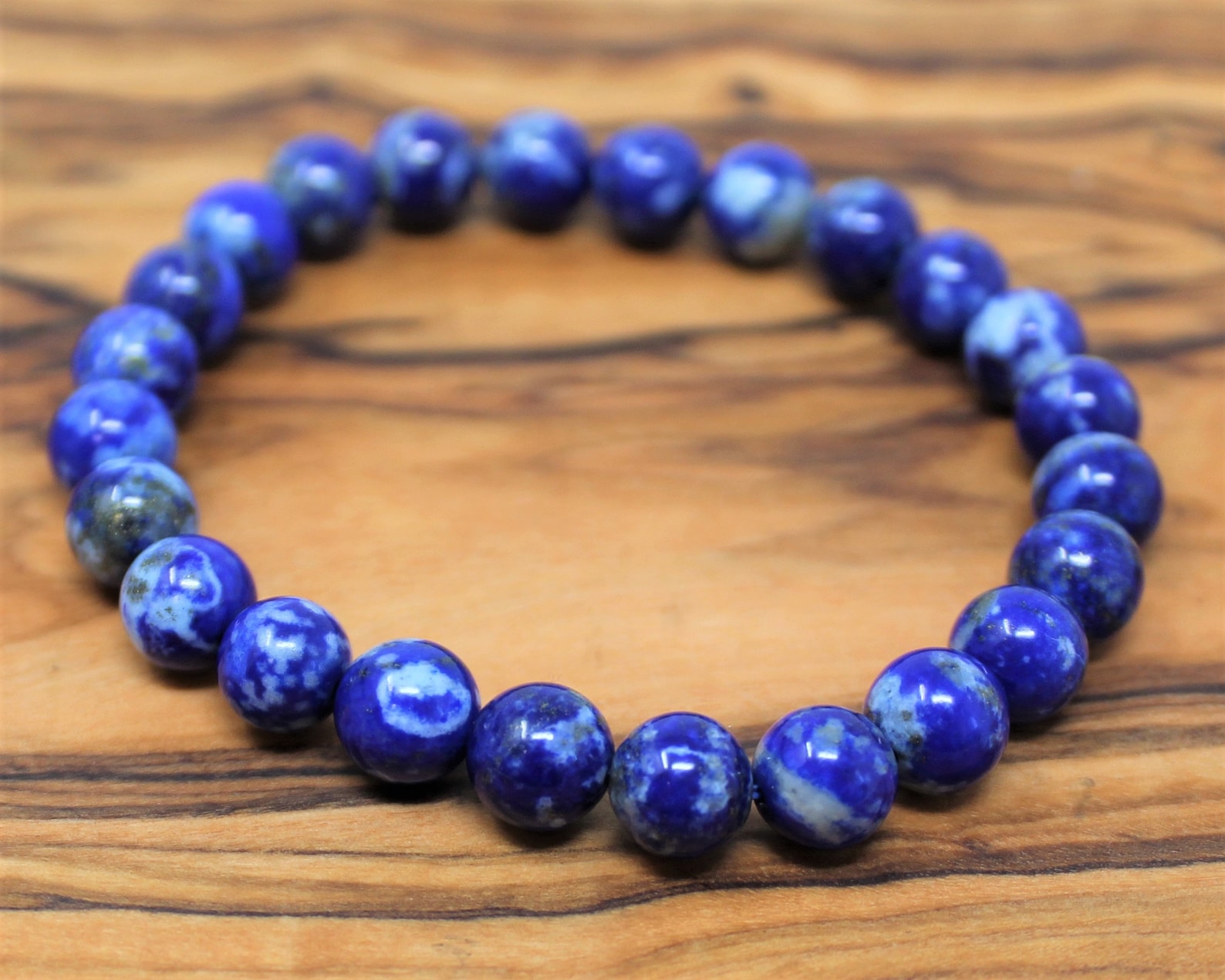 Lapis Bead Bracelet: 8 Mm Round Crystals lapis Lazuli - Etsy