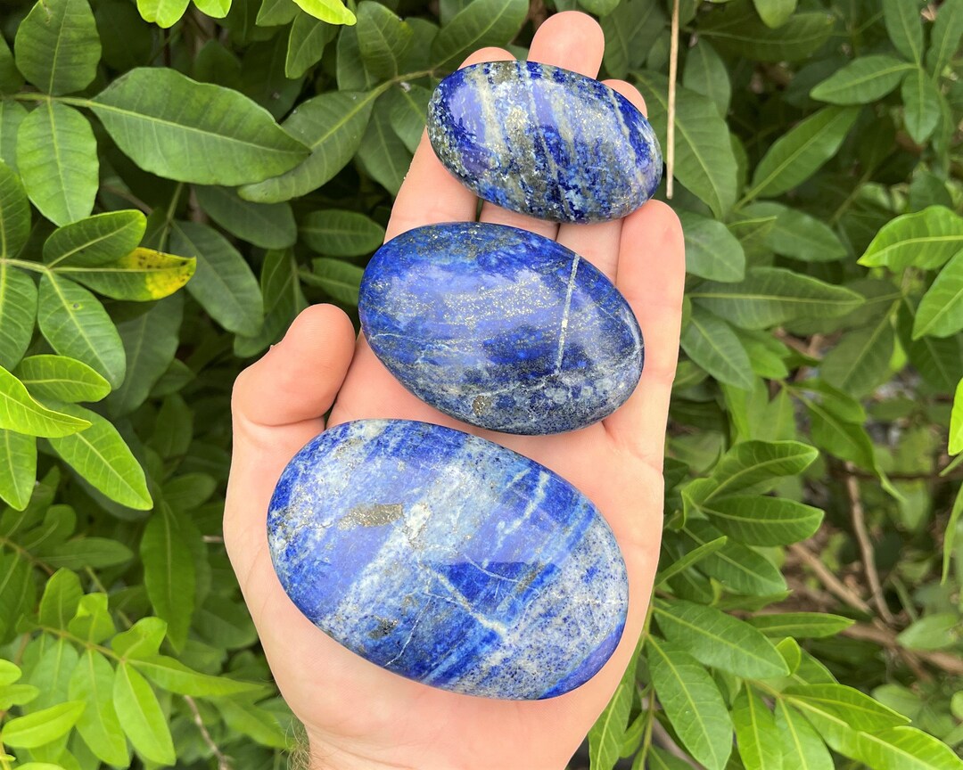 LARGE Lapis Lazuli Palm Stone, 'AAA' Quality Choose Size lapis Pocket ...