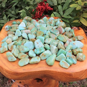 Chrysoprase Tumbled Stones: Choose How Many Pieces premium Quality 'A ...