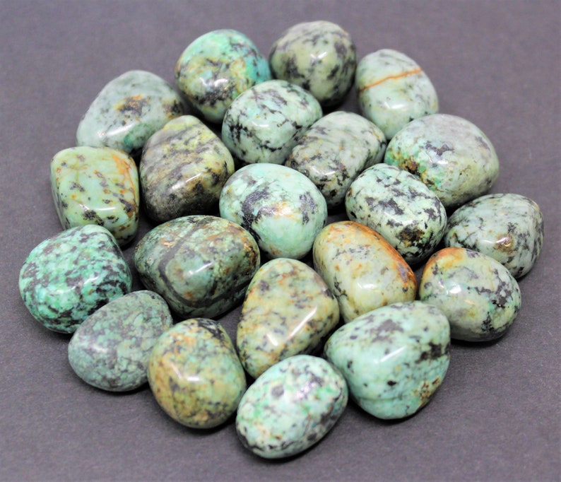 African Turquoise Tumbled Stones: Choose How Many Pieces - Etsy