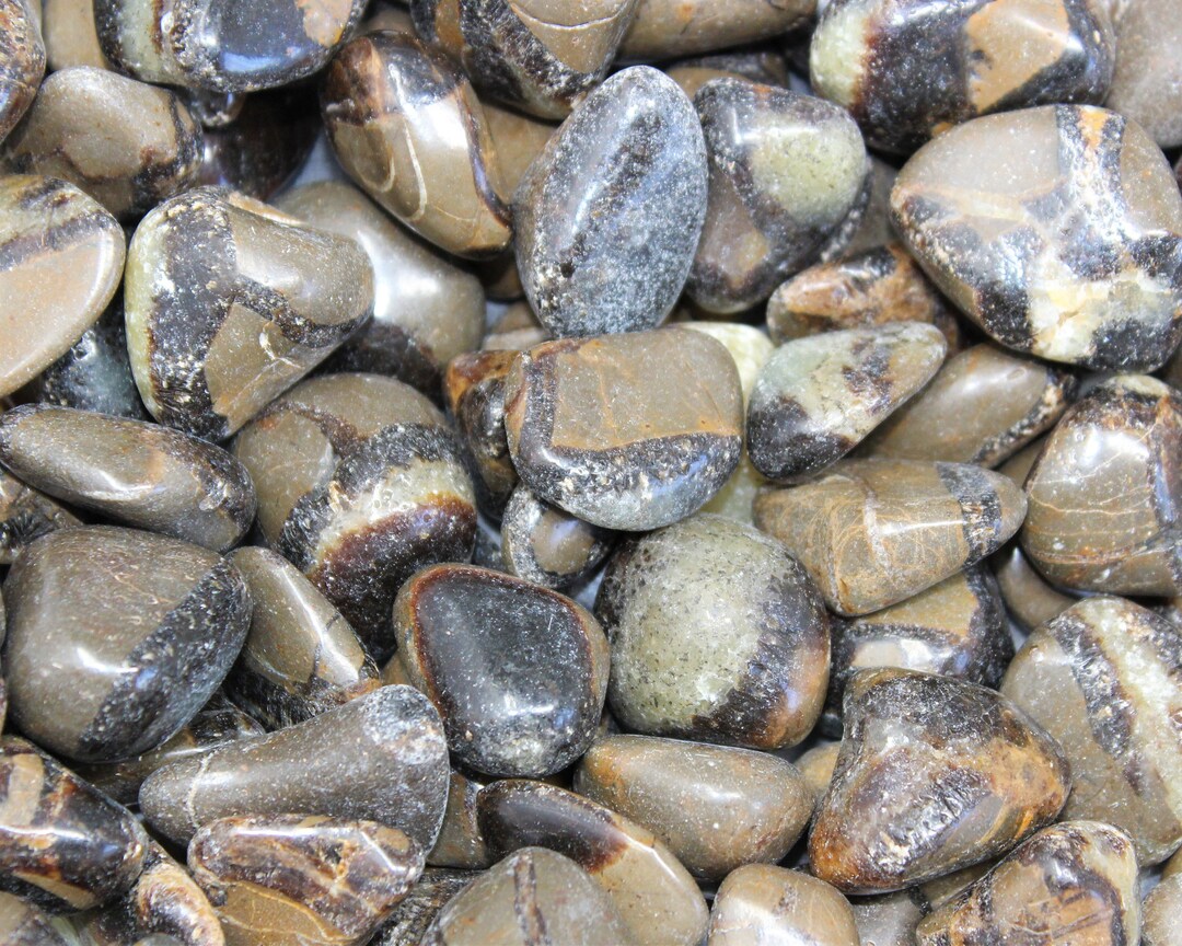 Septarian Tumbled Stones: Choose Ounces or Lb Bulk Wholesale Lots ('A ...